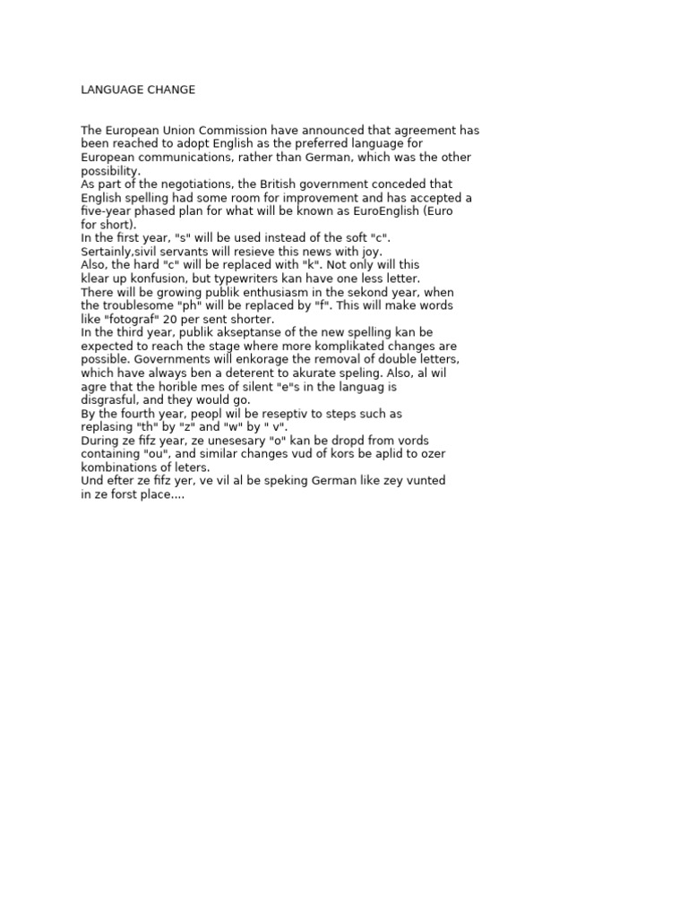 Language Change | PDF