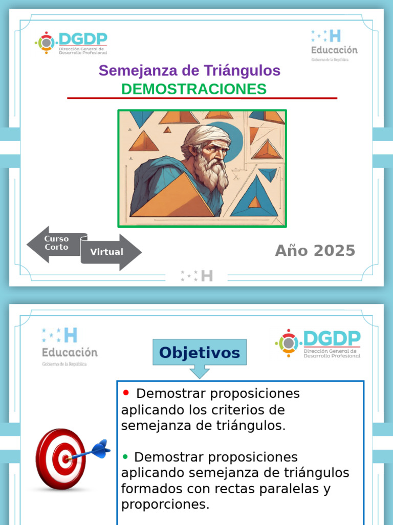 Semejanza de Triángulos: Demostraciones y Ejemplos | PDF
