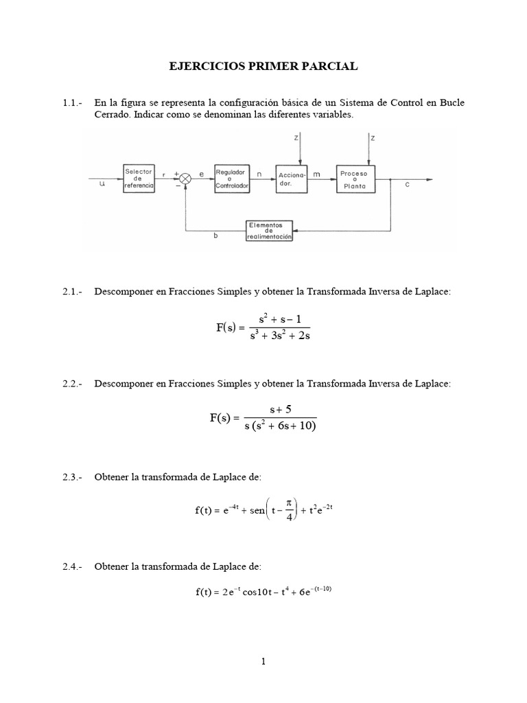 Ejercicios Del Temario-Regulacion Automatica | PDF | Teoría de control | Sistema de control