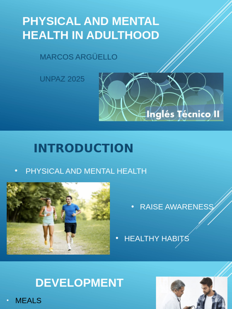 Physical and Mentalhealyh in Adulthood | PDF