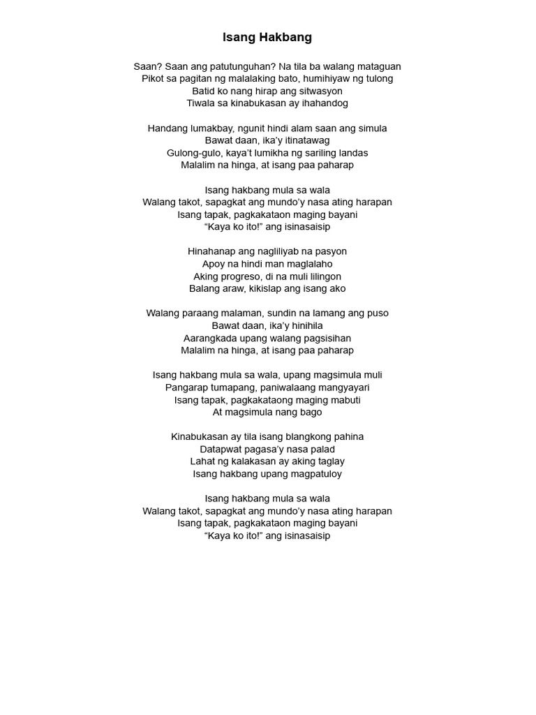 Isang Hakbang | PDF