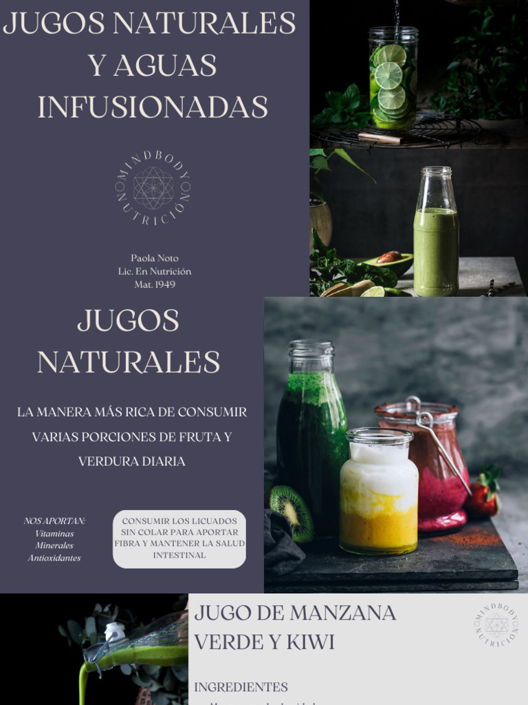 Recetario Jugos | PDF | Fruta | Vegetales