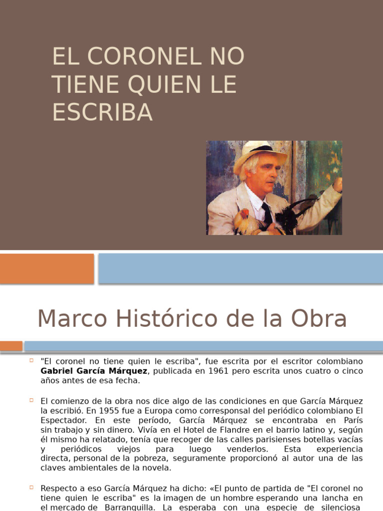 El Coronel No Tiene Quien Le Escriba | PDF | Gabriel García Márquez