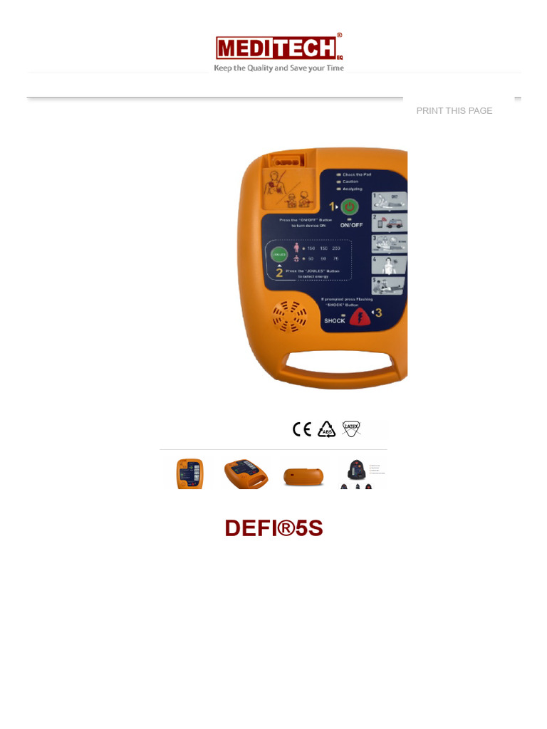 Defi® S Adult - Child AED Defibrillator - Meditech AED | PDF | Computing