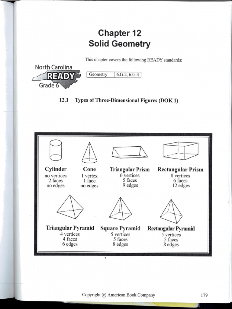 Math6 Chap12 Solidgeometry | PDF