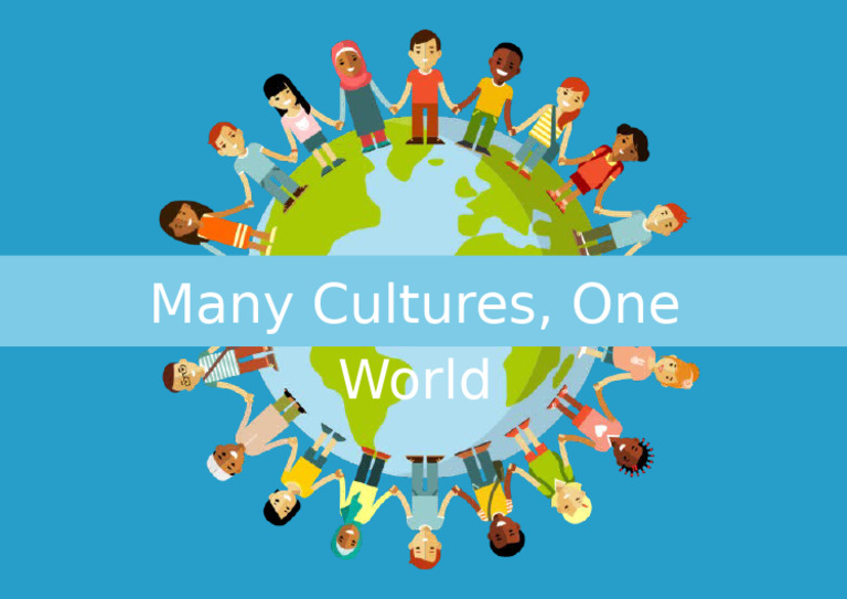 Many Cultures One World Classroom Poster in Colorful Illustrated Style ...