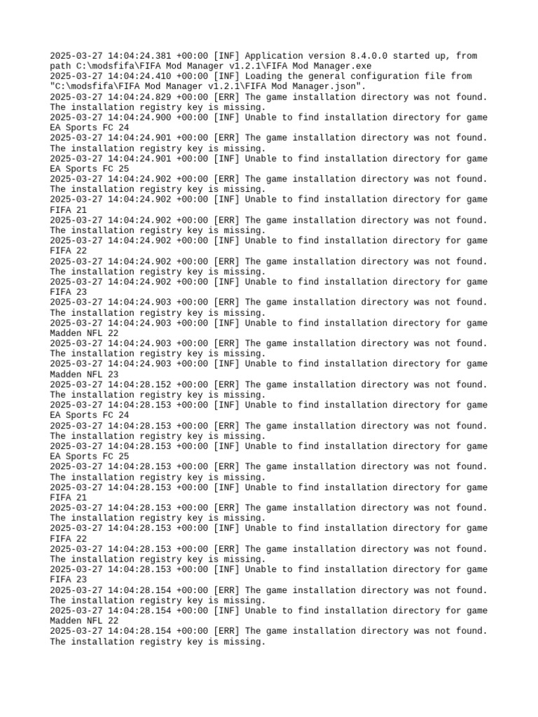 FIFA Mod Manager Installation Errors | PDF | Windows Registry ...