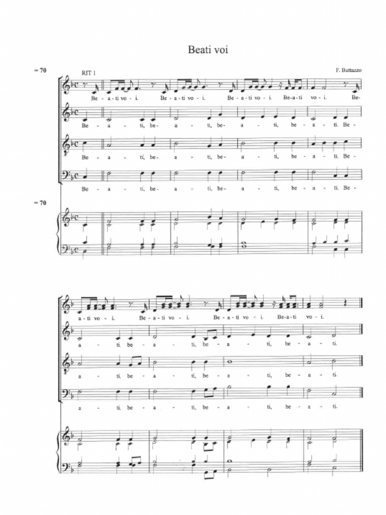 Beati Voi Buttazzo | PDF