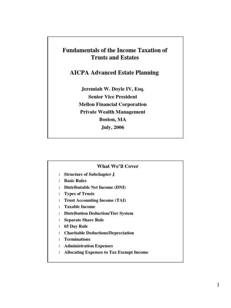 Trusts and Estates | PDF | Trust Law | Tax Deduction