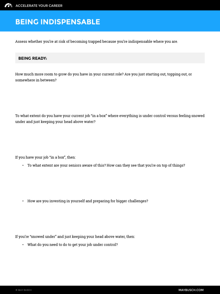 Being Indispensible Worksheet | PDF