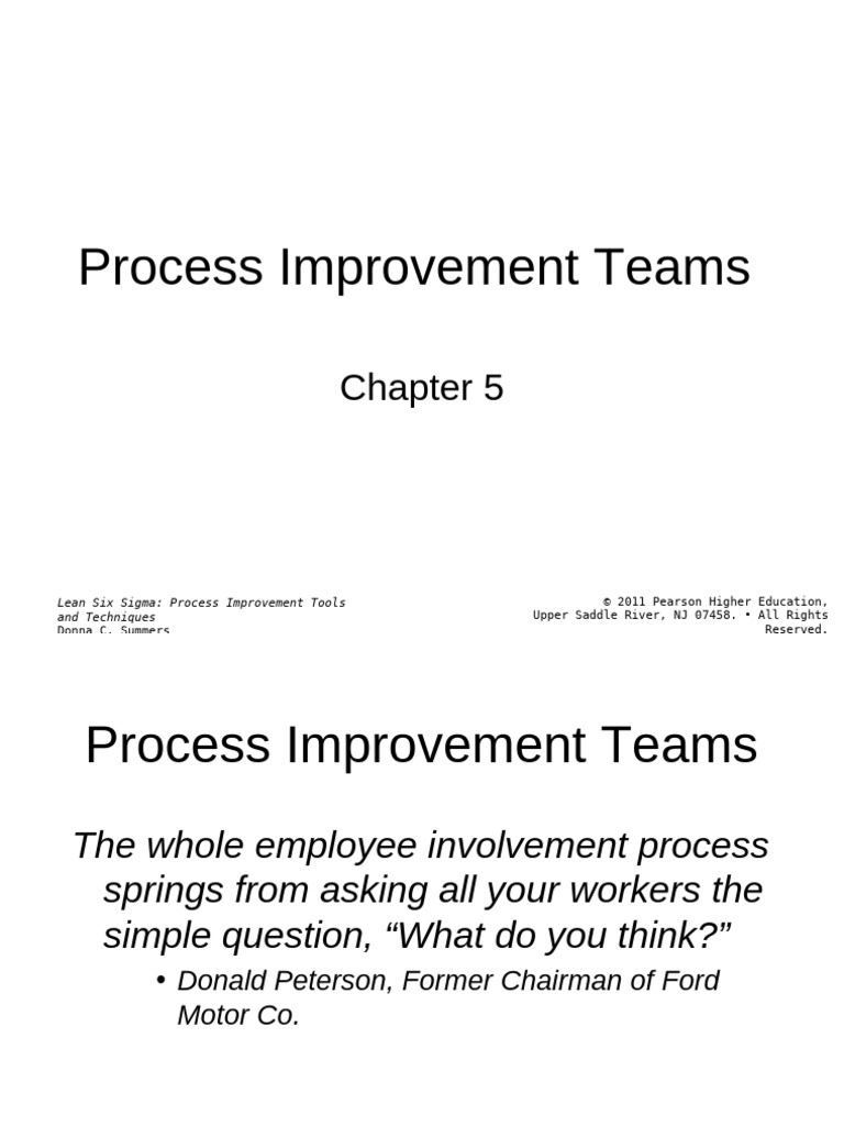 Process Improvement Teams | PDF | Six Sigma | Chart