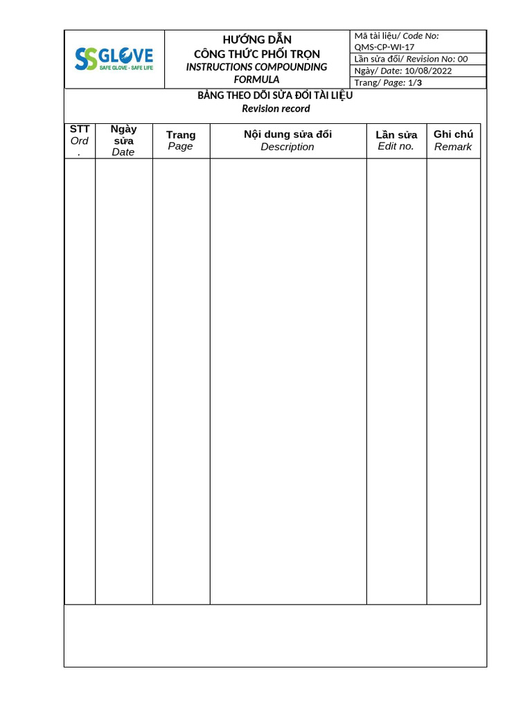 QMS-CP-WI-17.INSTRUCTIONS COMPOUNDING FORMULA - Rev00 | PDF