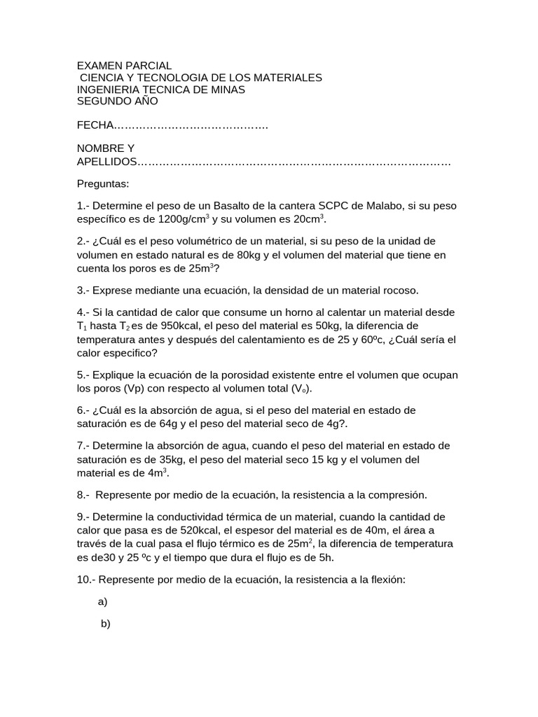 EXAMEN PARCIAL practico | PDF