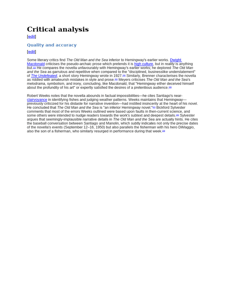 Critical Analysis | PDF