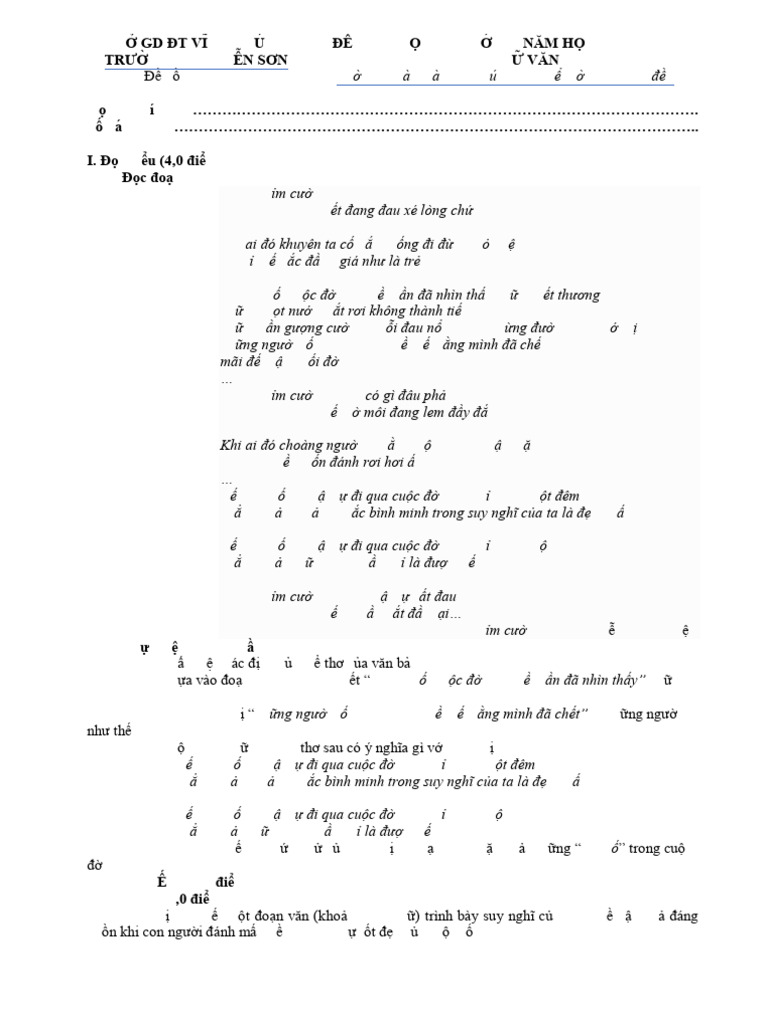 Văn - ĐỀ THI HSG LỚP 10 NH 24 - 25.C3LS - Lần 2 | PDF