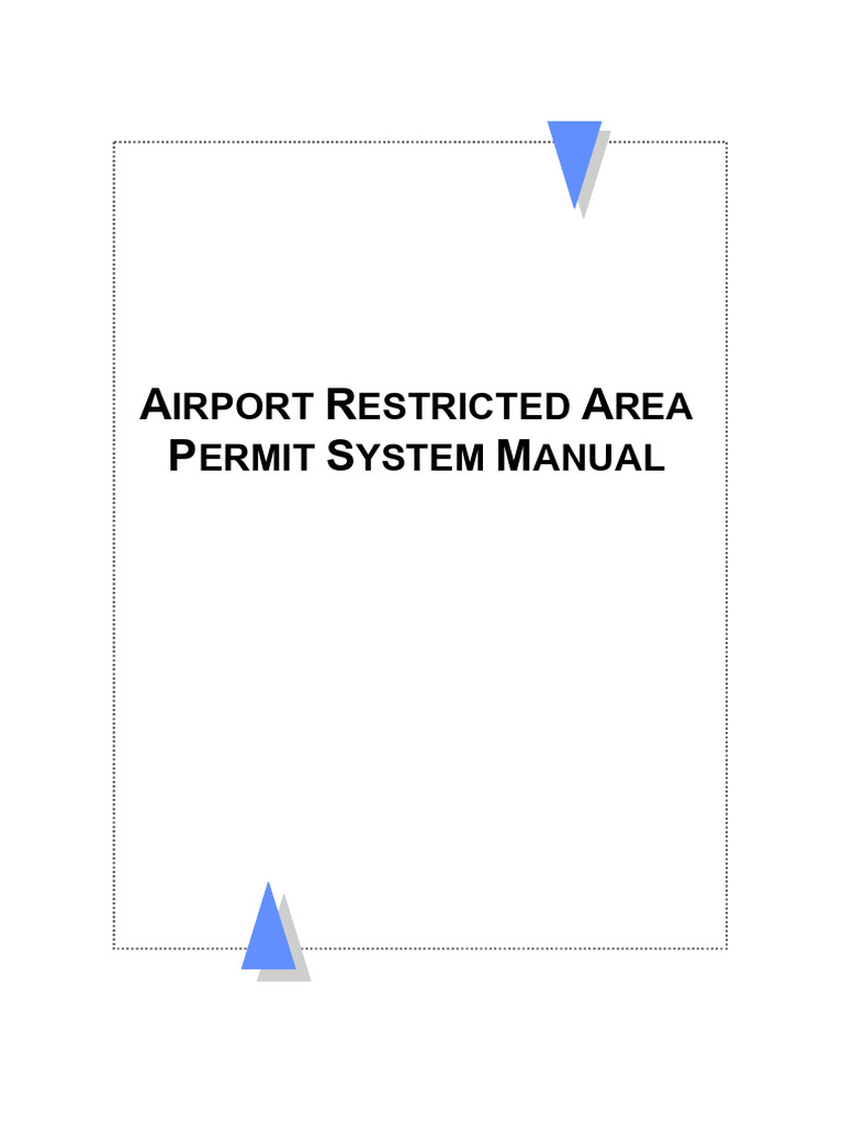 Airport Restricted Area Permit System Manual | PDF | Airport | Transport