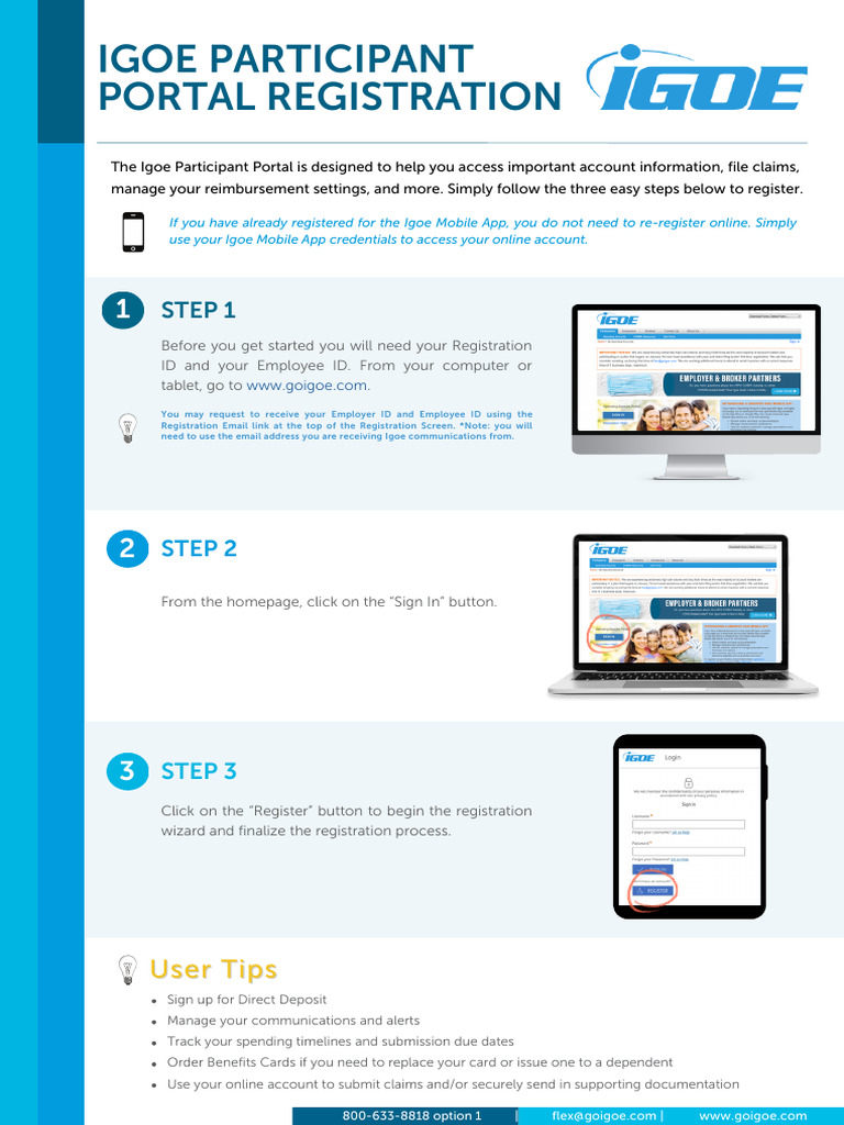 Igoe Participant Portal Registration Guide | PDF