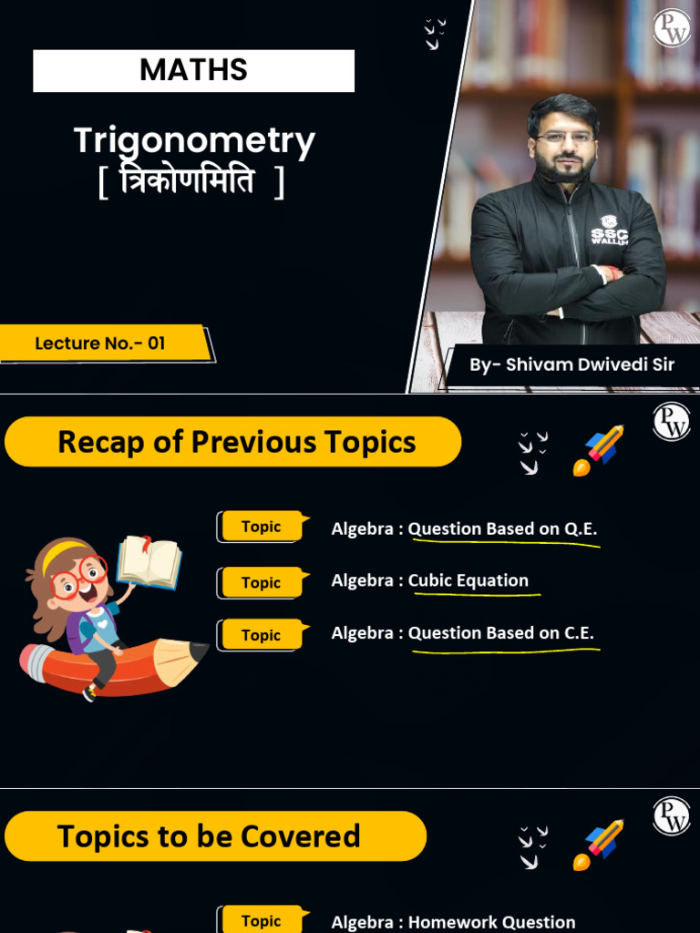 Trigonometry 01 - Class Notes (Maths) | PDF