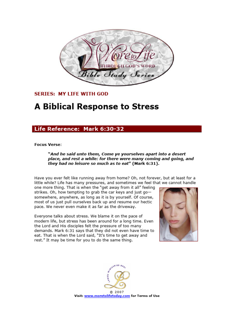 A Biblical Response To Stress | PDF | Prayer | Psalms