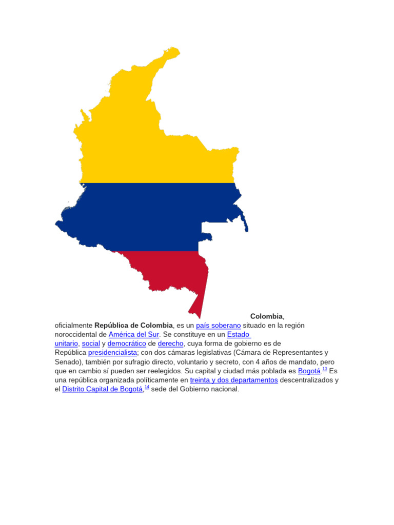 Información sobre Colombia y su gobierno | PDF