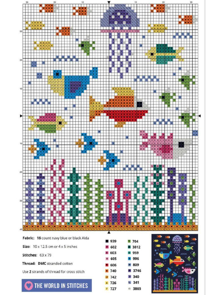Under The Sea Cross Stitch Pattern | PDF