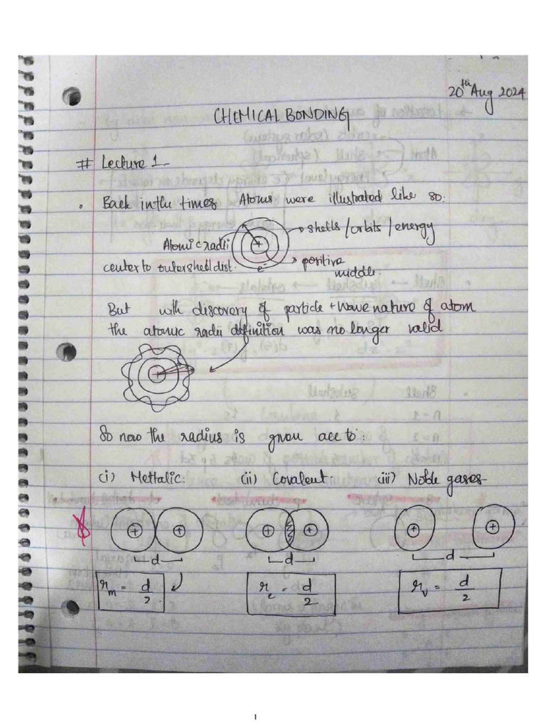 Chemical bonding notes | PDF