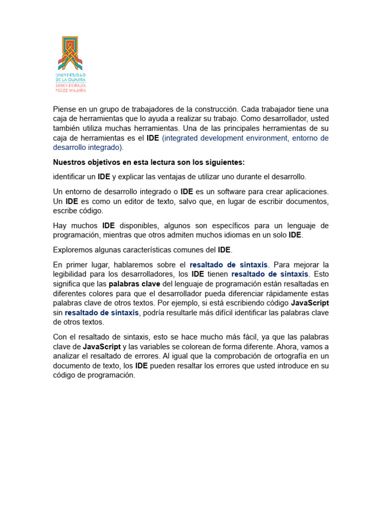 Que Es Un IDE 2 | PDF | Entorno de desarrollo integrado | Lenguaje de ...