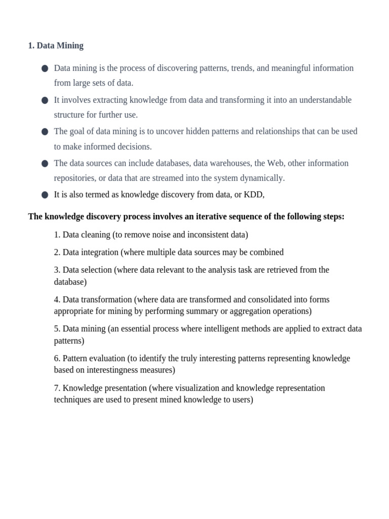 Data Mining Unit 1 | PDF | Quartile | Principal Component Analysis