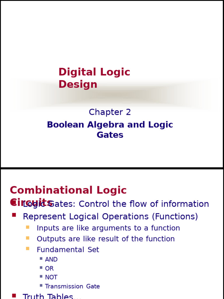 AR102 - DLD - Chapter 02 | PDF | Integrated Circuit | Logic Gate