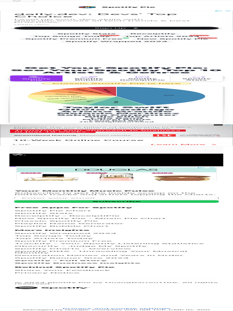 Get Your Spotify Pie See Your Spotify Top 10 Artists & Genres | PDF ...