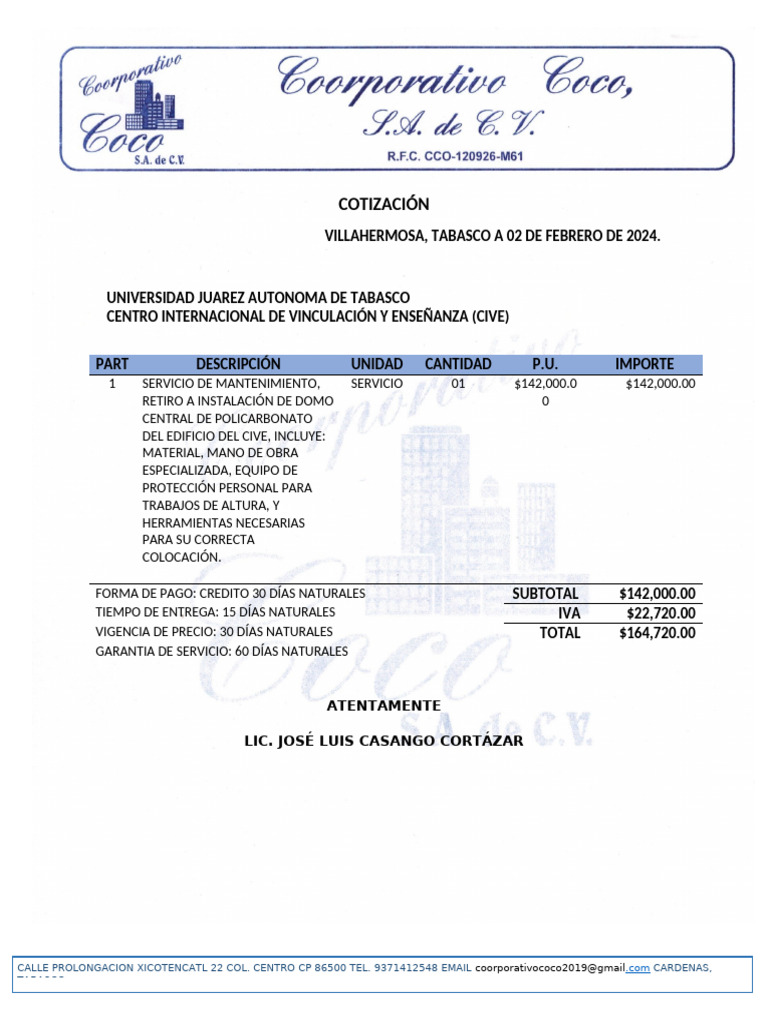 COTI COCO POLICARBONATO CIVE | PDF