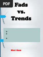 Lesson 1 Trends Vs Fads | PDF