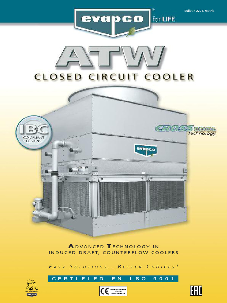 Evapco ATW Bulletin 220-E_0618 | PDF | Lubricant | Building Automation