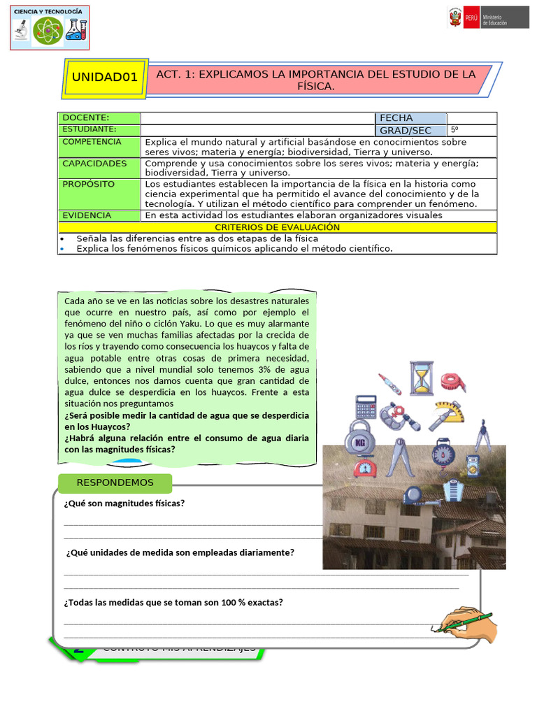 5º Act 1-Cyt-U1 | PDF | Física | Ligero