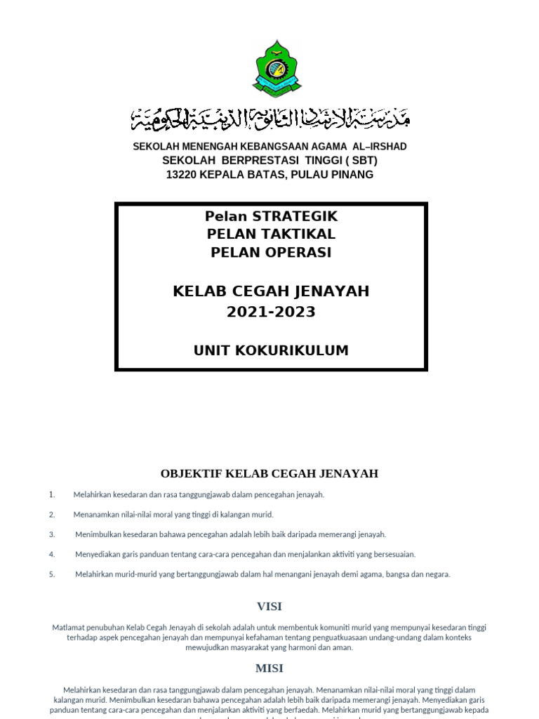 Taktikal CJ Kokum Contoh | PDF