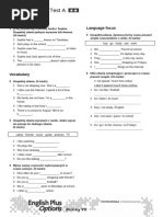 English Plus 2 Unit 1 Standard Test A | PDF