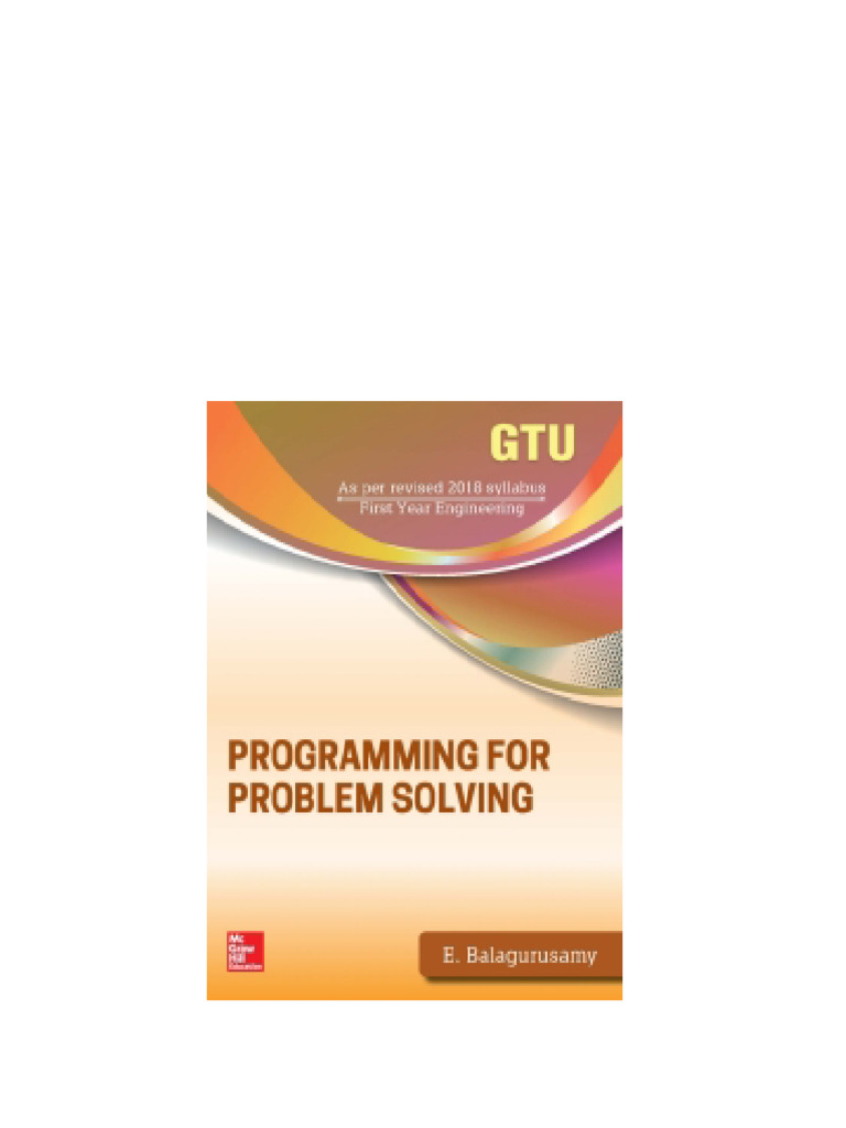 Programming For Problem Solving - GTU 2018 - Ebook PDFinstant Download ...