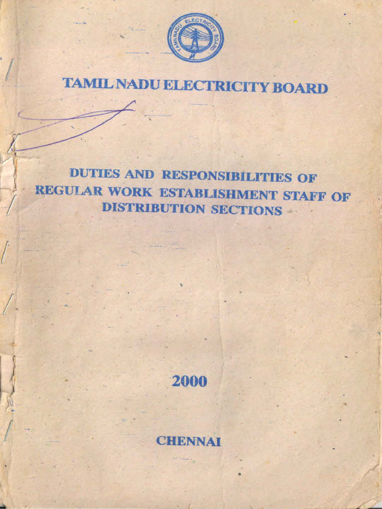 Duties and Responsibilities of Rwe Staff of Distribution Sections | PDF ...