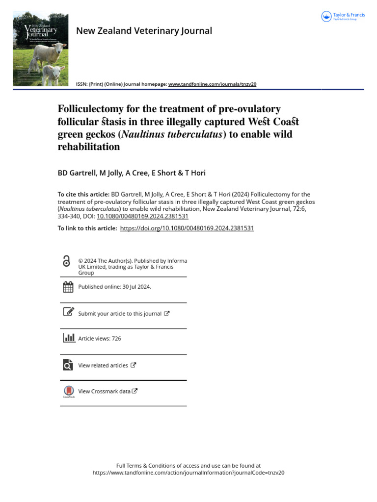 Folliculectomy for Green Gecko Rehabilitation | PDF | Ovary | Surgical ...