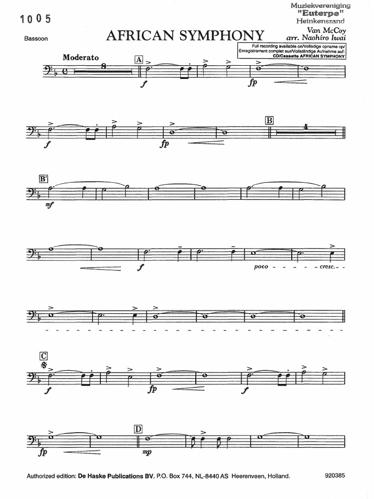 African Symphony Arrangement Details | PDF