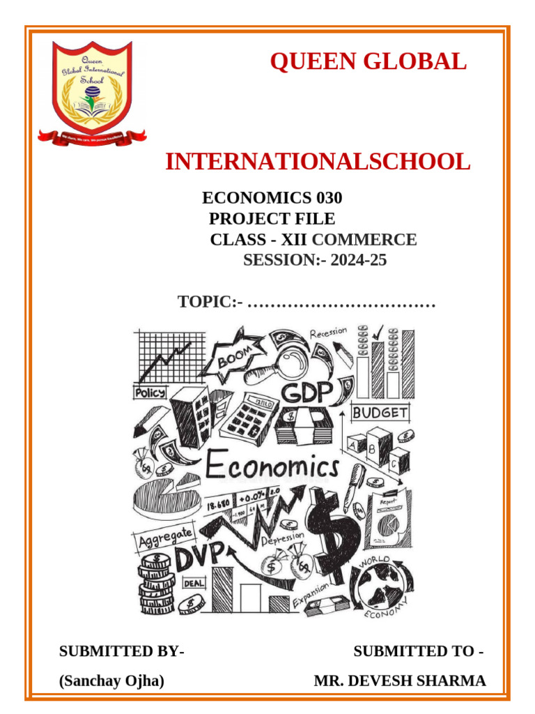 Class XII Economics Project File | PDF
