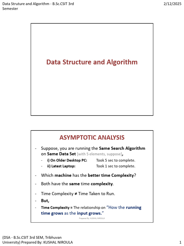 Asymptotic Notation in Algorithm Analysis | PDF | Time Complexity | Data Type