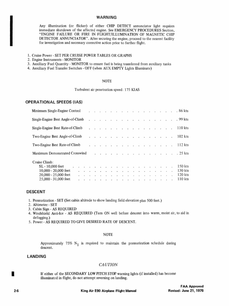 Decent and Landing Checklist Excerpt From POH-Rel | PDF