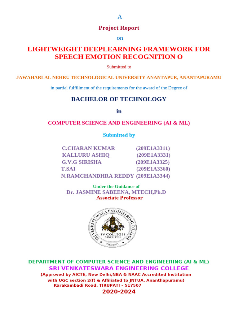 Batch 2 Complete Documentatin | PDF | Deep Learning | Computing