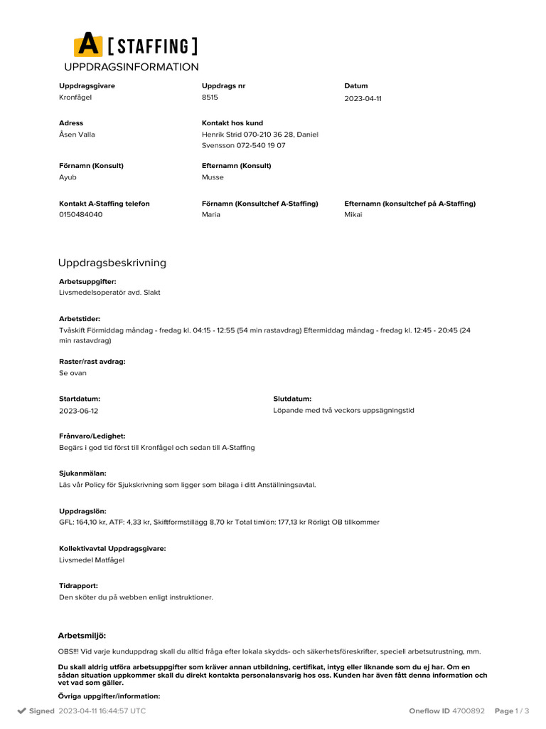 Oneflow Signed 4700892 | PDF