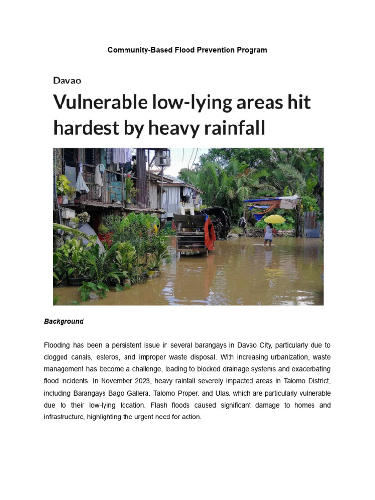 Davao Community Flood Prevention Initiative | PDF | Flood | Natural ...