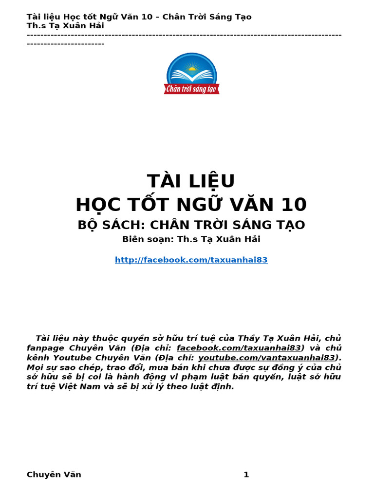 HỌC TỐT VĂN 10-CTST | PDF