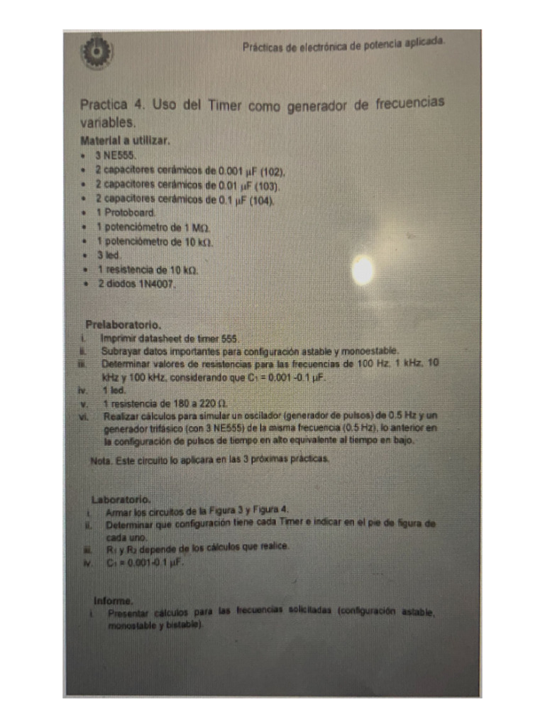 Practica 4. Uso del Timer como generador de frecuencias | PDF