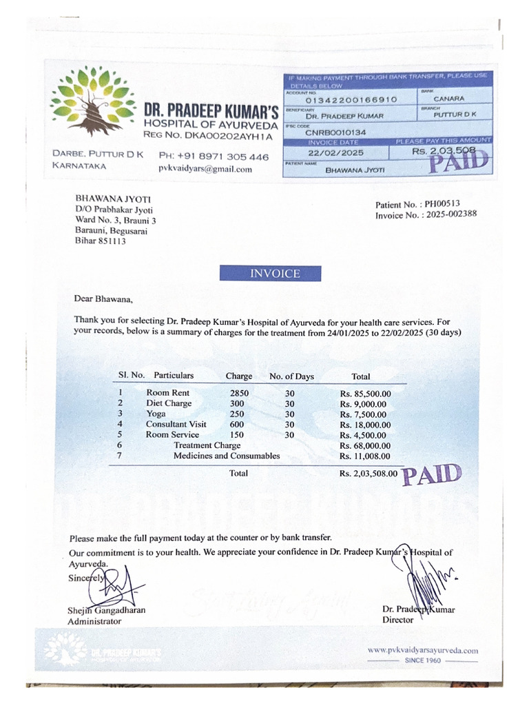 Hospital Bill | PDF