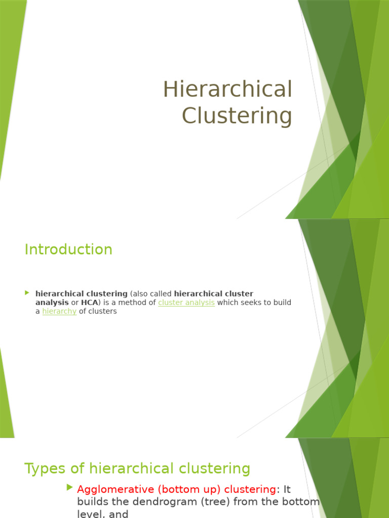 3CP10 Mjj Hierarchical Clustering | PDF | Cluster Analysis | Algorithms And Data Structures